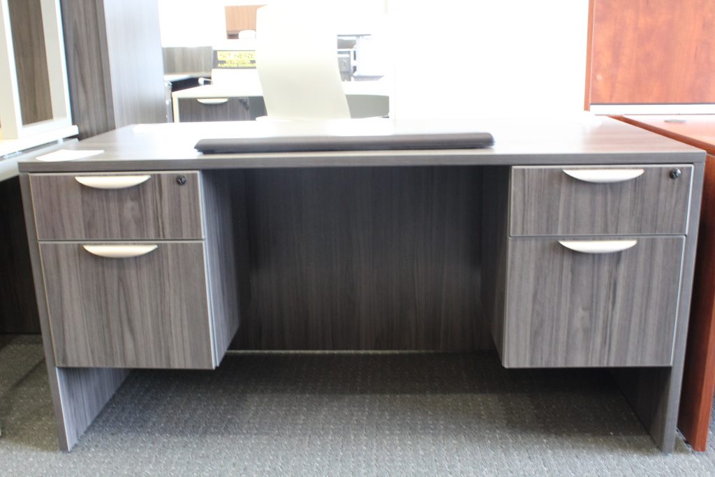 Performance Furnishings 30 x 60 Desk with Double Hanging Pedestals ...