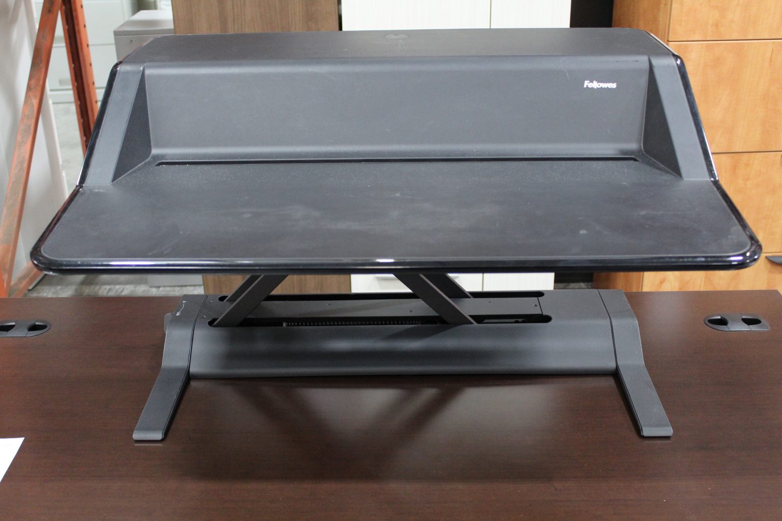 Fellowes Lotus Adjustable Sit-Stand Workstation Desk, Black - Laber's ...