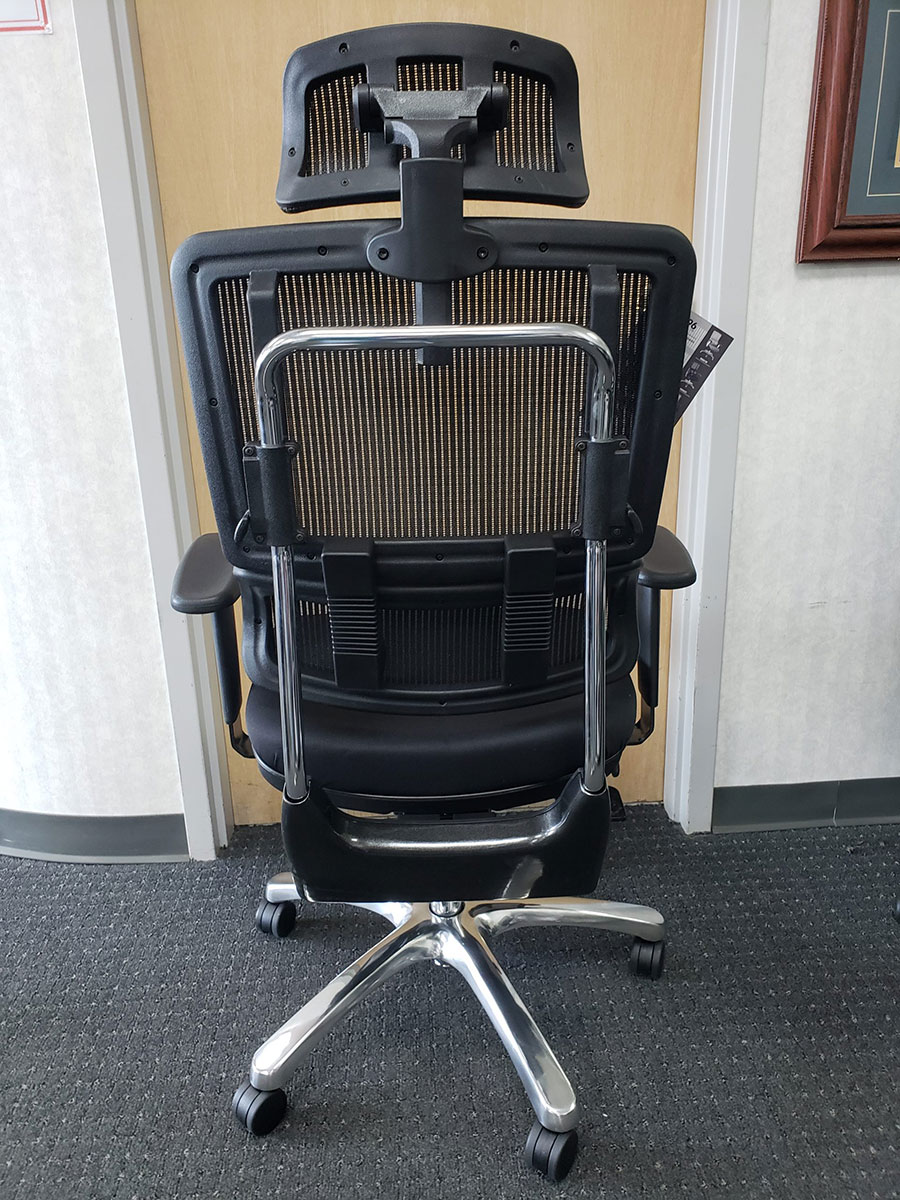 Office Star Pro X996 Series Mesh High Back Chair with Headrest, Chrome ...