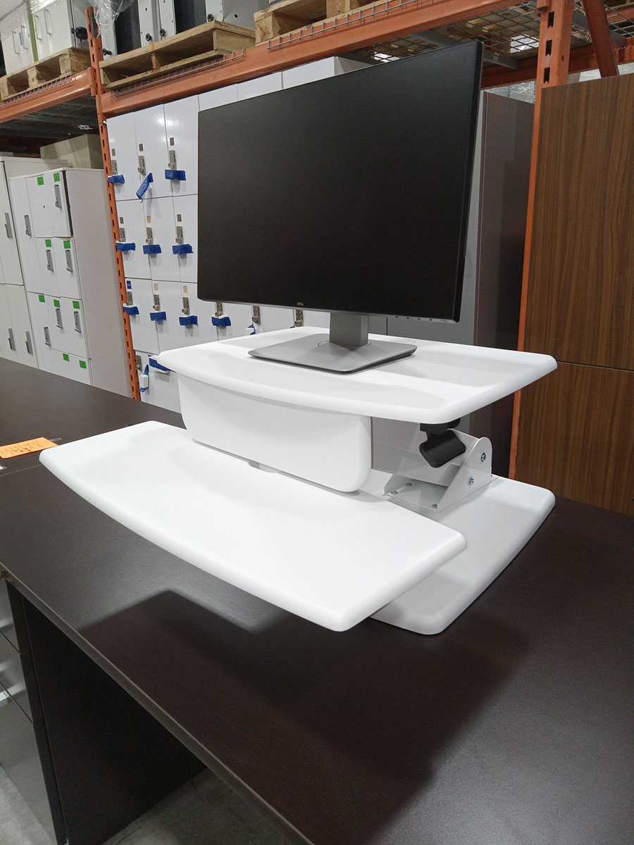 Kantek Desktop Sit to Stand Desk Riser Workstation "White" - Laber's ...