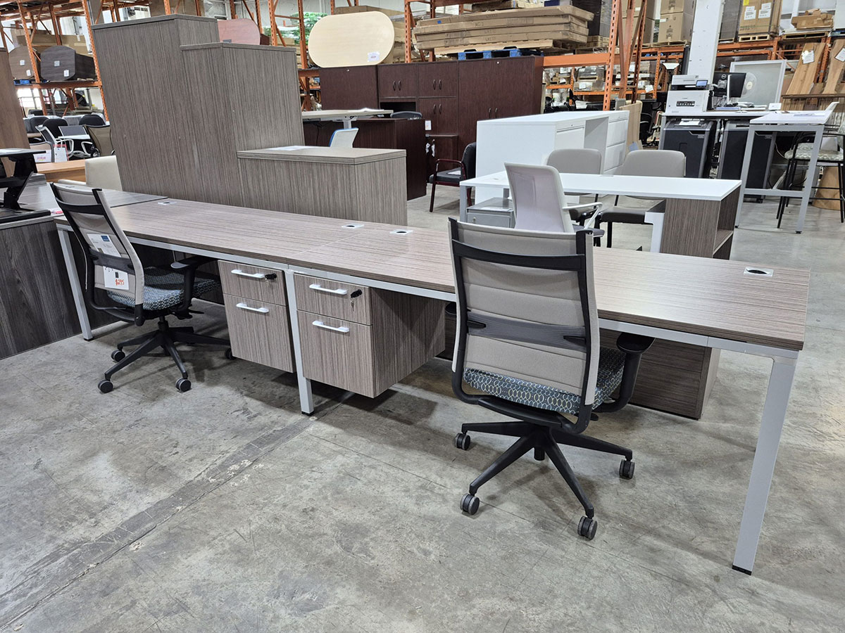 Boss Office Products Simple System Double Desk, Side by Side - Laber's ...