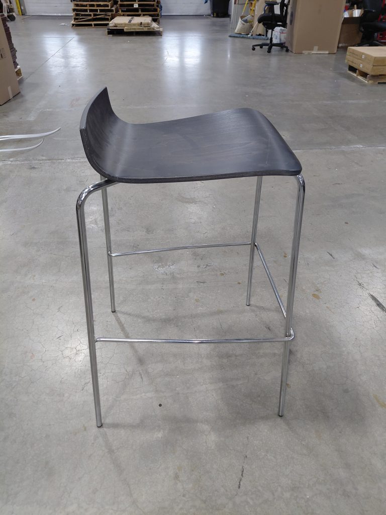 Global Sas Low Back Bar Stool, Asian Night/Chrome *Single Stool - Laber ...